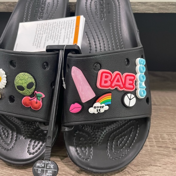 CROCS | Shoes | Crocs Classic Embellished Slide Rare Alien Bae Brand ...